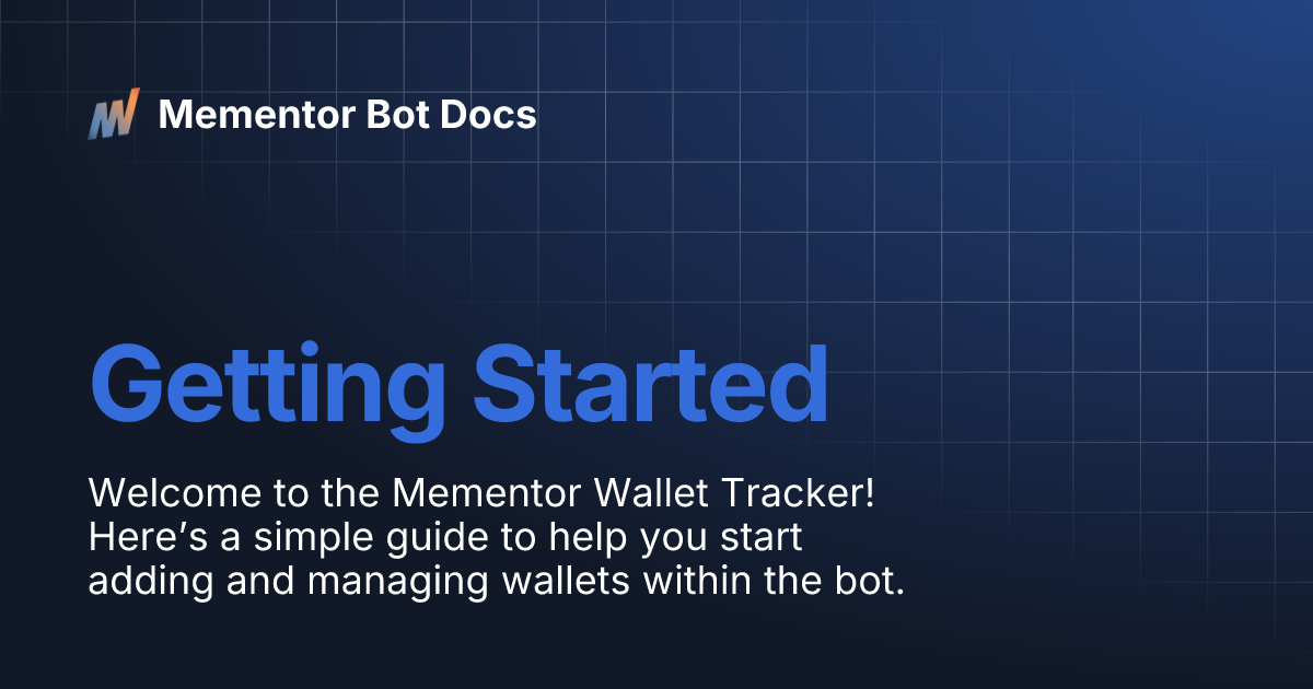 Getting Started | Mementor Bot Docs